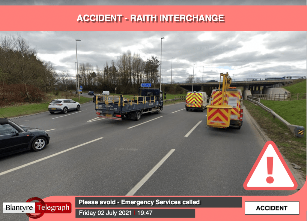 Accident at Raith Roundabout - Blantyre Telegraph