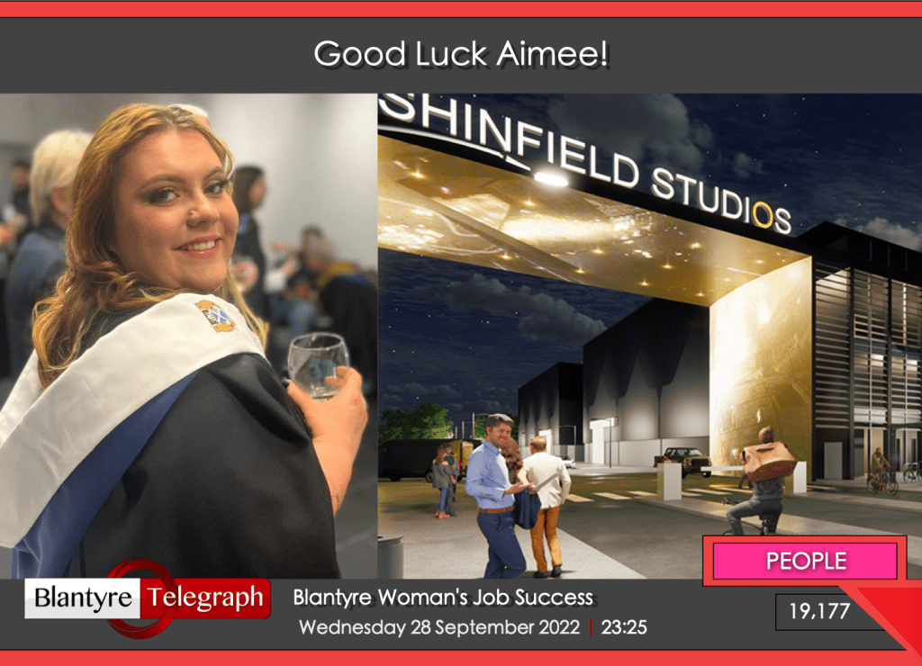 Good Luck Aimee! - Blantyre Telegraph