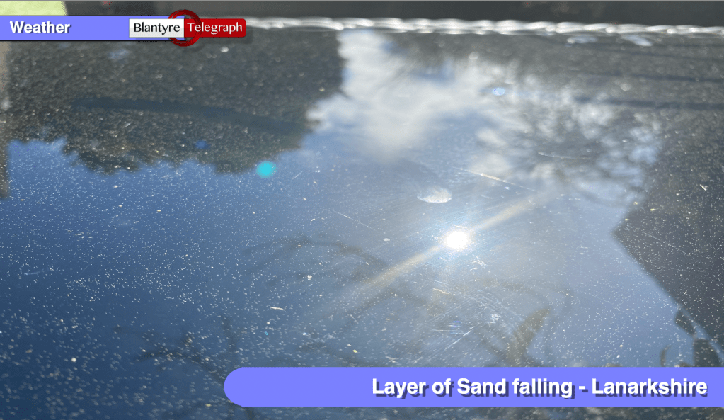 Fine dusting of Sand - Blantyre Telegraph