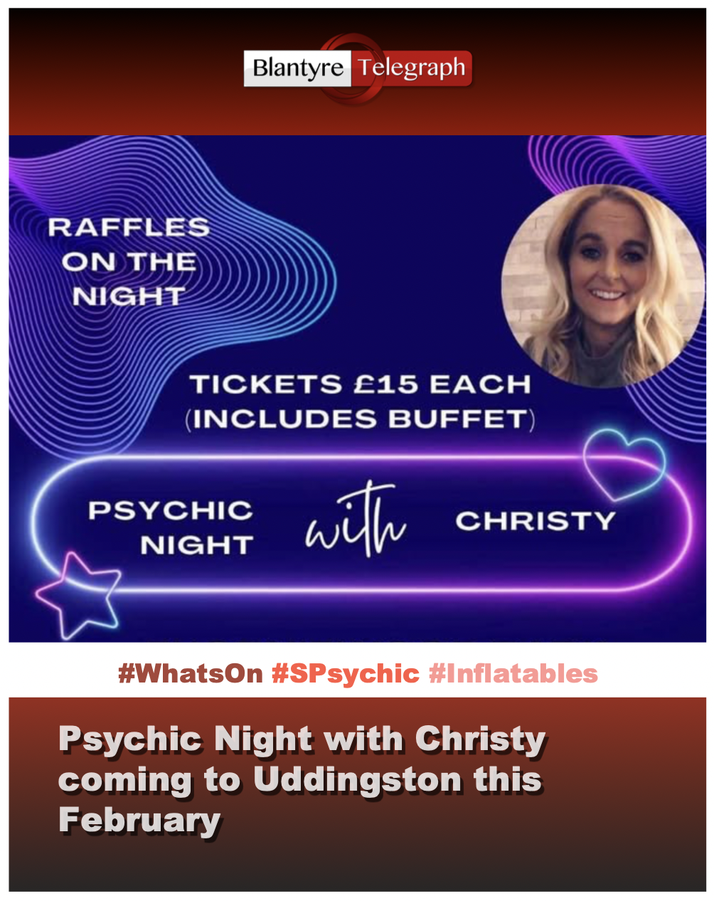 Join Christy for an Enchanting Psychic Night in Uddingston - Blantyre ...