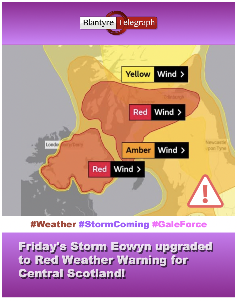 Extreme Winds Expected: Storm Eowyn to hit Central Scotland - Blantyre ...
