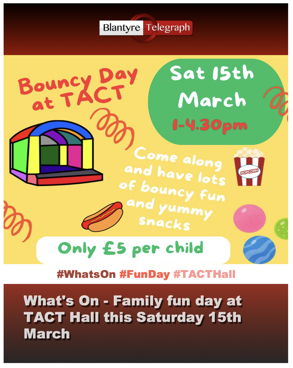 Family Fun Day at TACT Hall for a Good Cause - Blantyre Telegraph