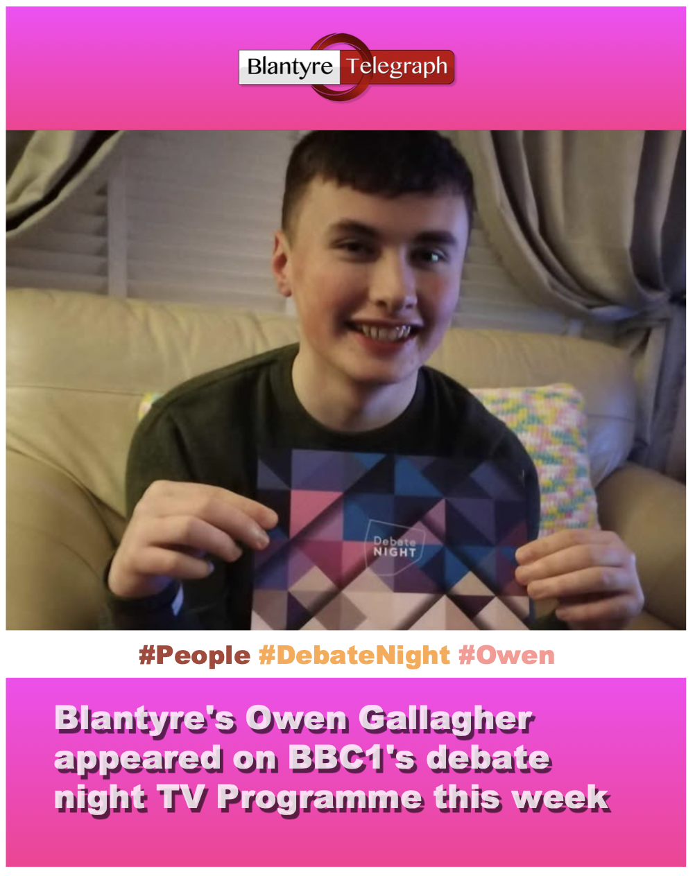 Owen Gallagher Shines in BBC Political Debate - Blantyre Telegraph