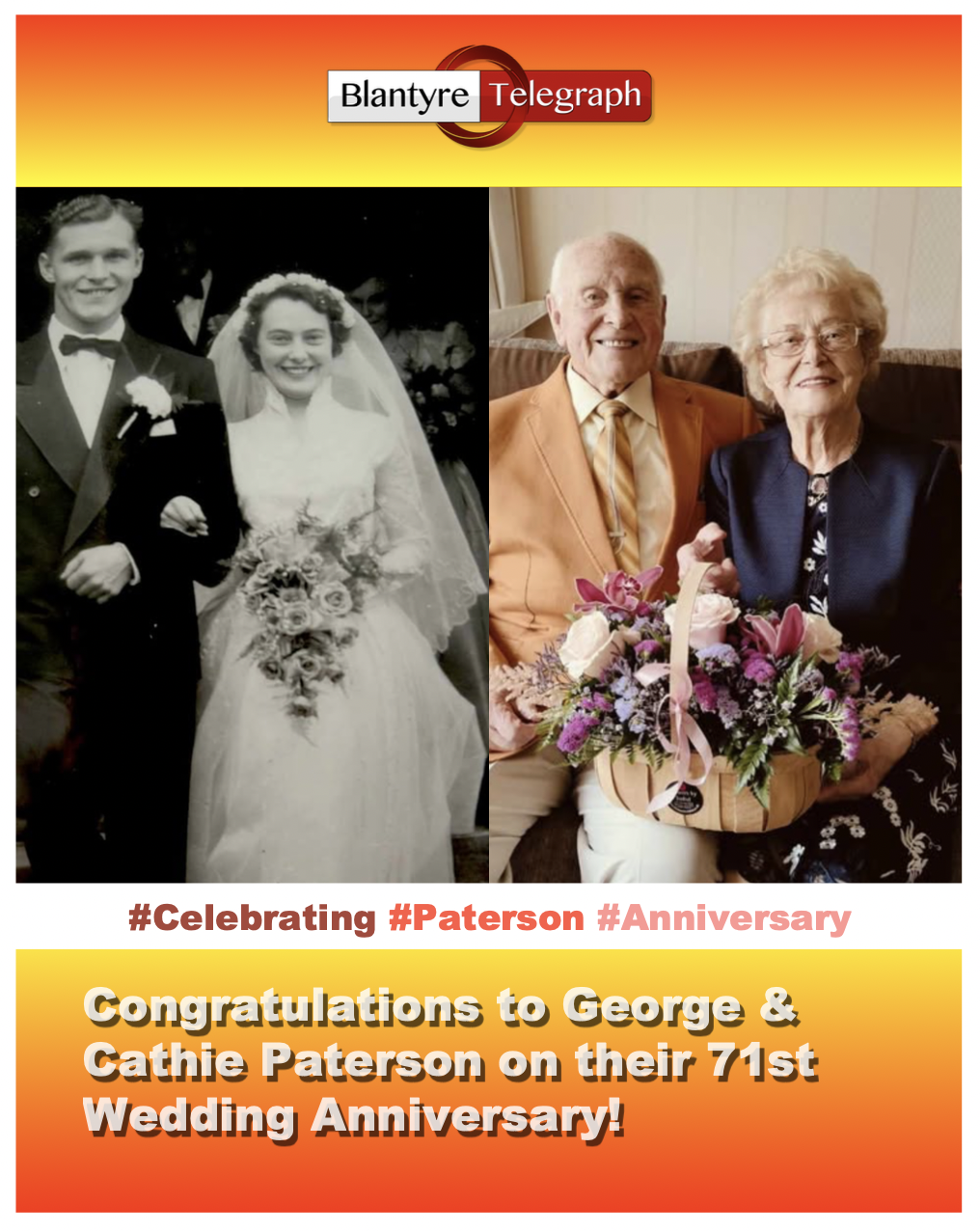 George and Cathie: Celebrating 71 Years of Love - Blantyre Telegraph