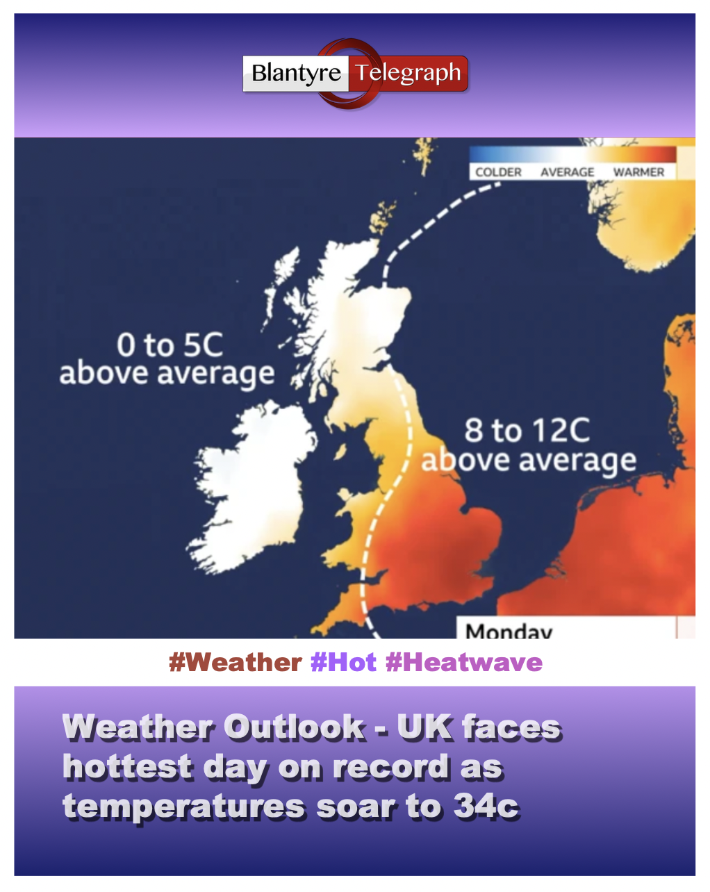 UK Faces Hottest June Day: 34C Forecast - Blantyre Telegraph
