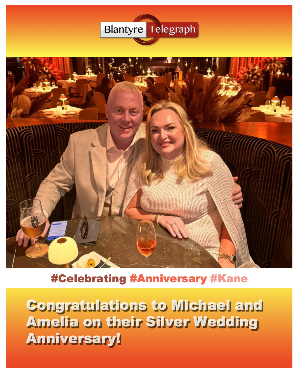 Happy Silver Wedding Anniversary - Blantyre Telegraph