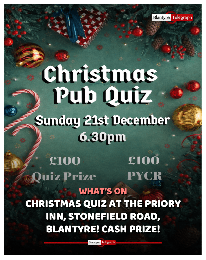 Christmas Quiz at the Priory Inn - Blantyre Telegraph